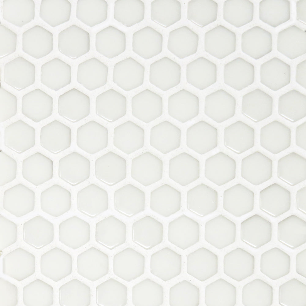 Micro Hex Cotton Glass Mosaic Tile — Urban Coast Tile