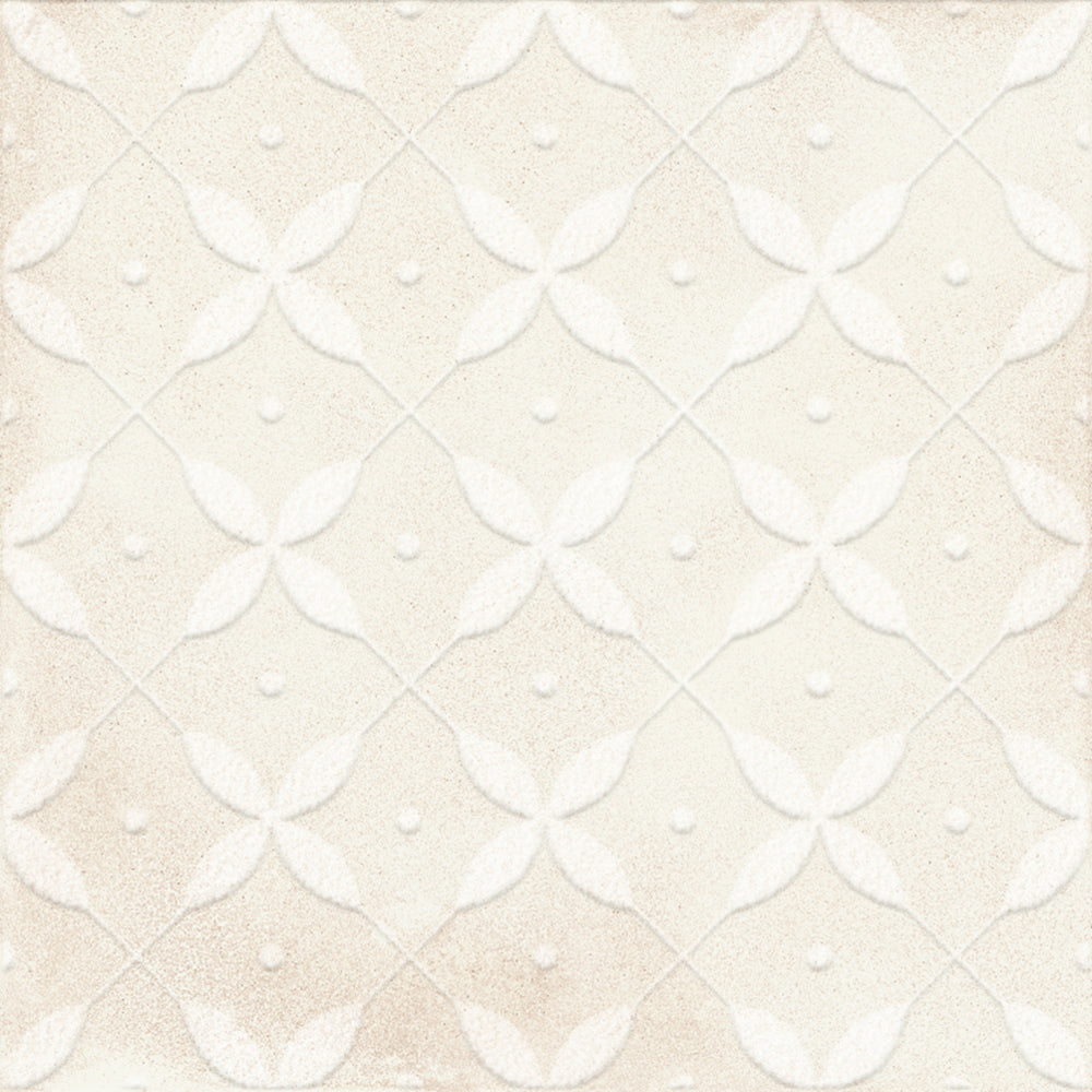 Siena 8x8 Sugar Deco Avorio Matte Porcelain Tile — Urban Coast Tile
