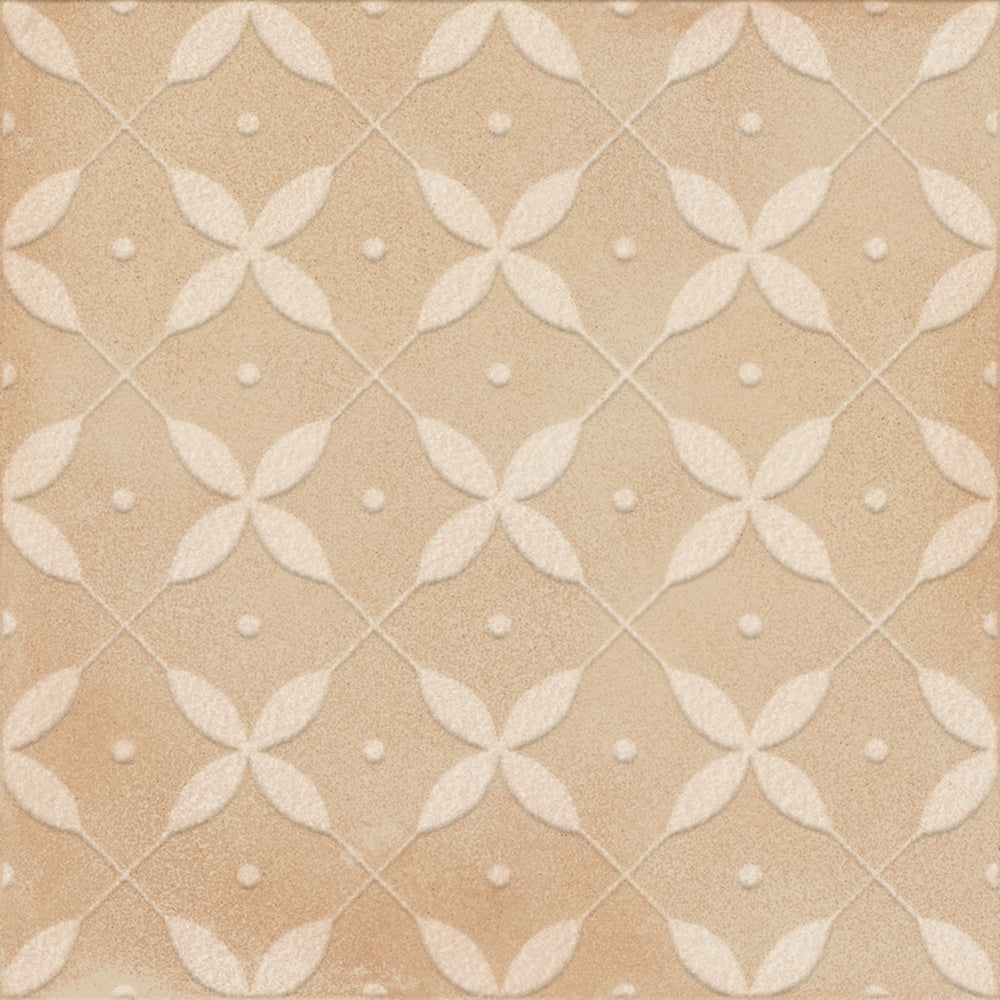 Siena 8x8 Sugar Deco Biscotti Matte Porcelain Tile — Urban Coast Tile