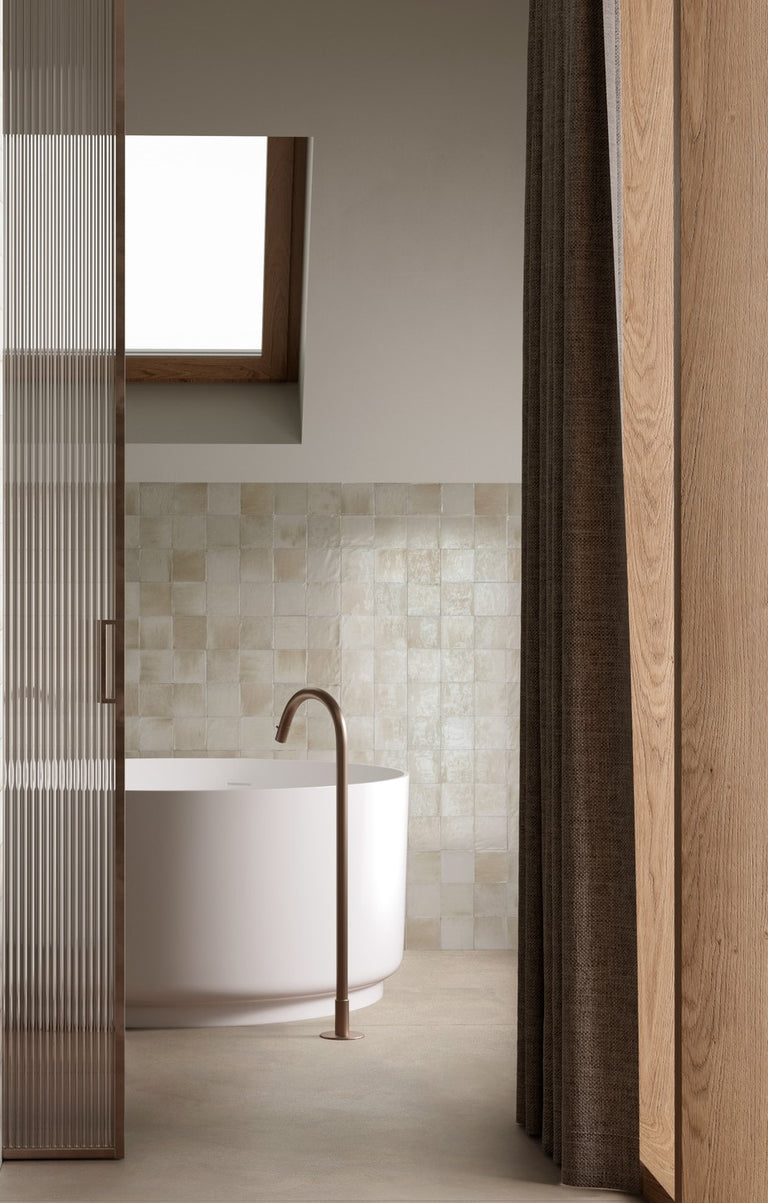Surf 3x8 Beige Gloss Porcelain Tile — Urban Coast Tile