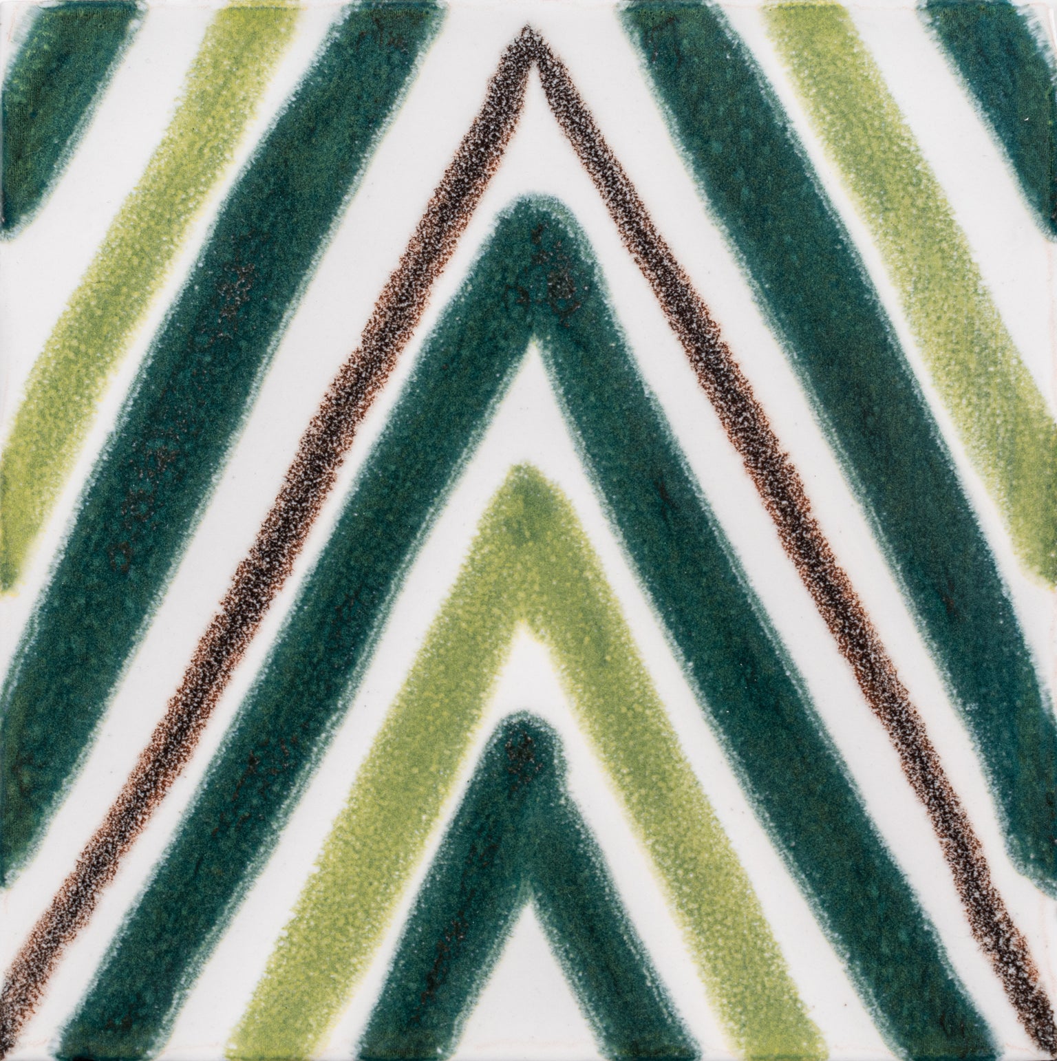 Malibu 6x6 Green Zuma Glossy Deco Porcelain Wall Tile — Urban Coast Tile